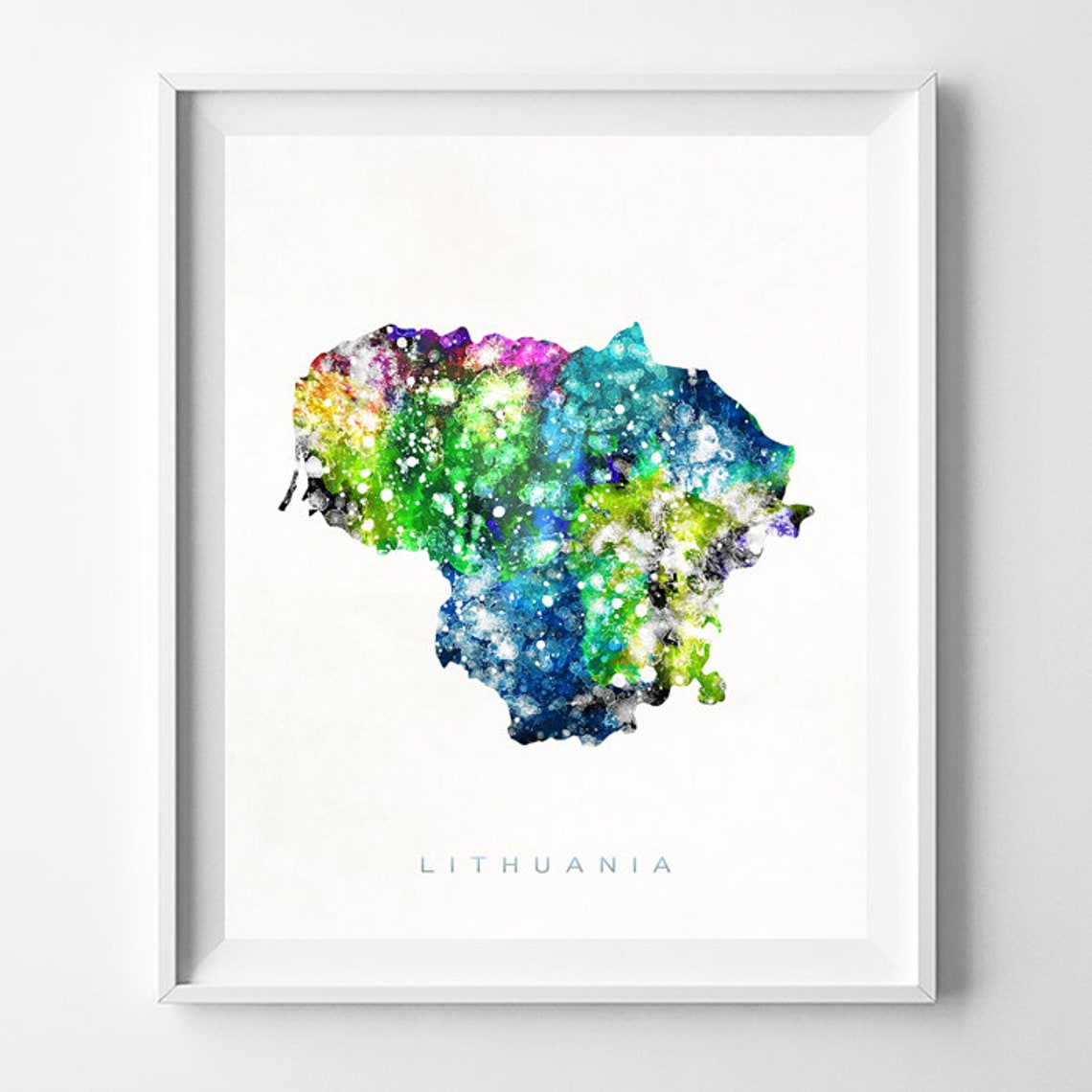 Lithuania Map Print Vilnius Print Lithuania Poster Giclee - Etsy
