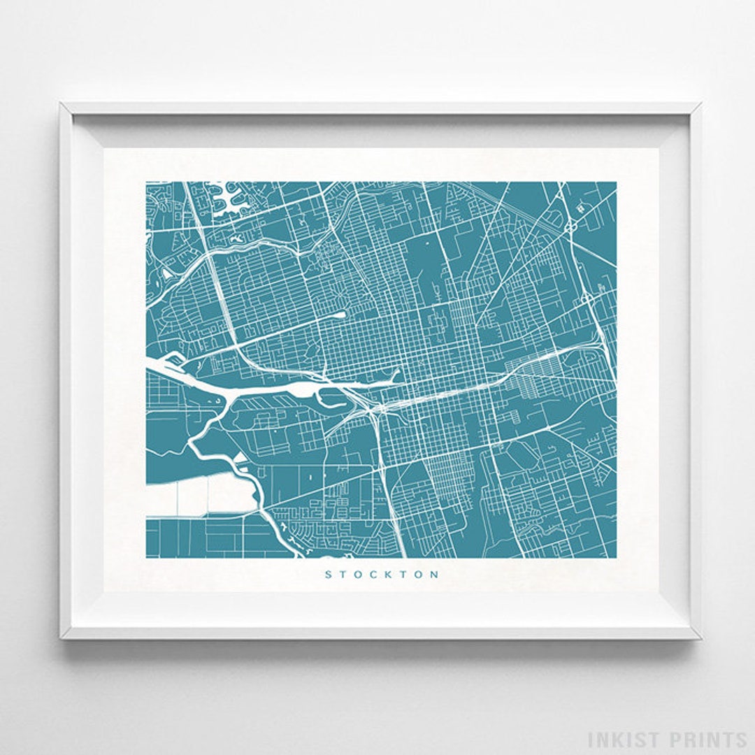 Stockton Print California Print Stockton Poster California - Etsy