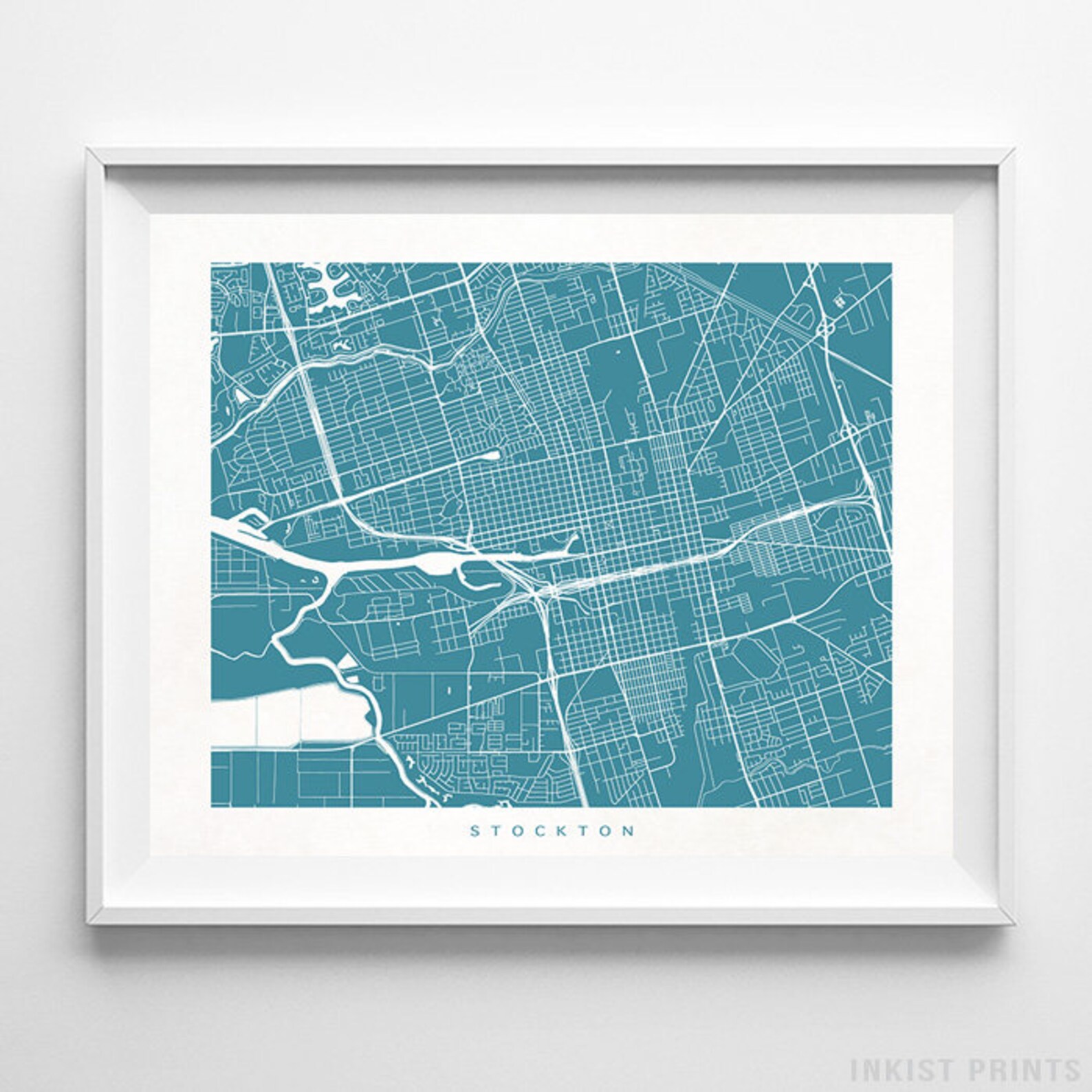 Stockton Print California Print Stockton Poster California | Etsy