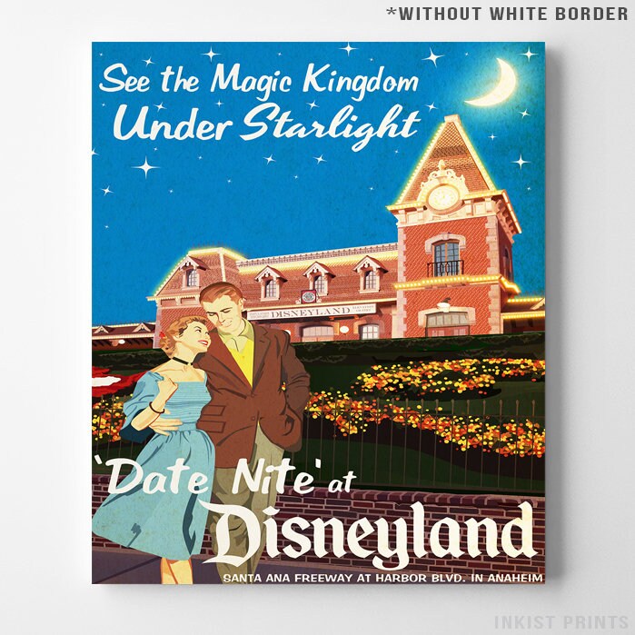 Disney Poster Disneyland Print Disneyland Art Under | Etsy Australia