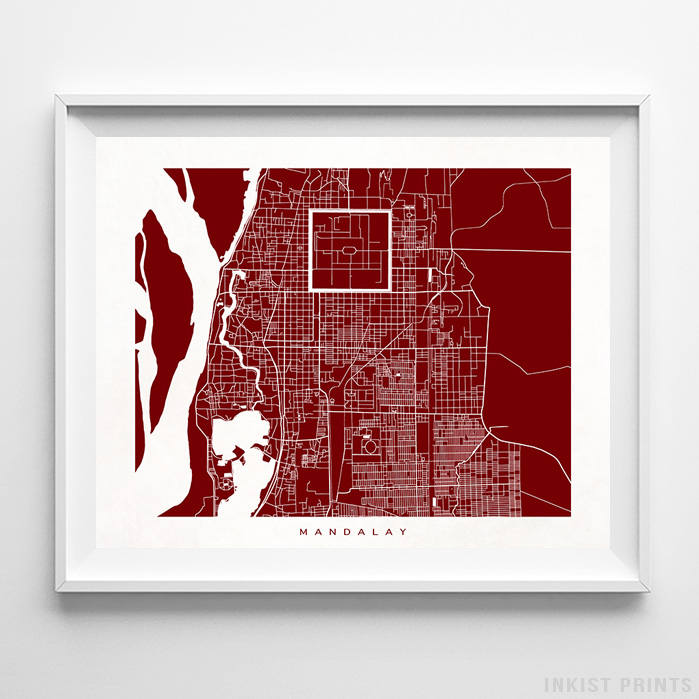 Mandalay Poster Myanmar Poster Mandalay Print Myanmar | Etsy