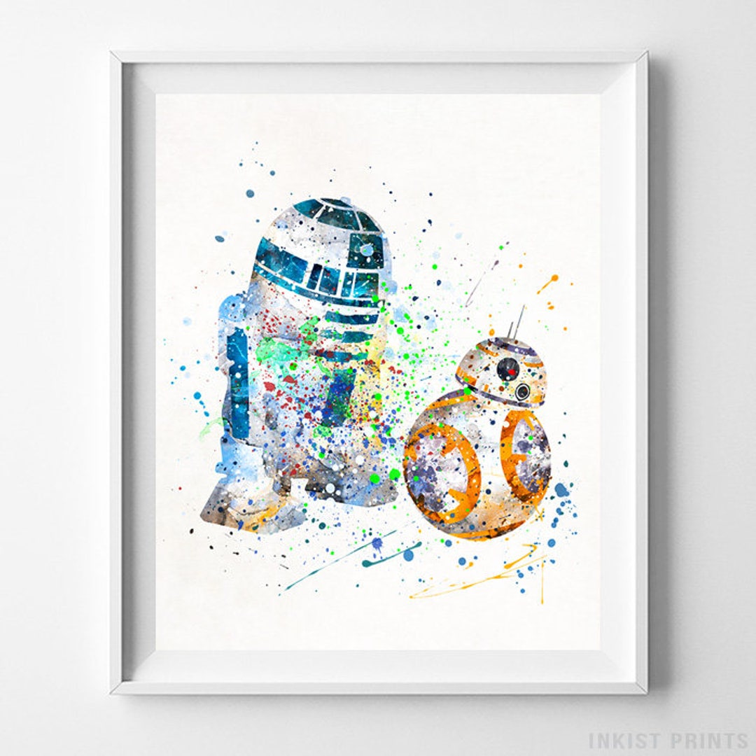 Star Wars Print BB8 Art R2D2 Poster Star Wars Poster BB8 - Etsy UK