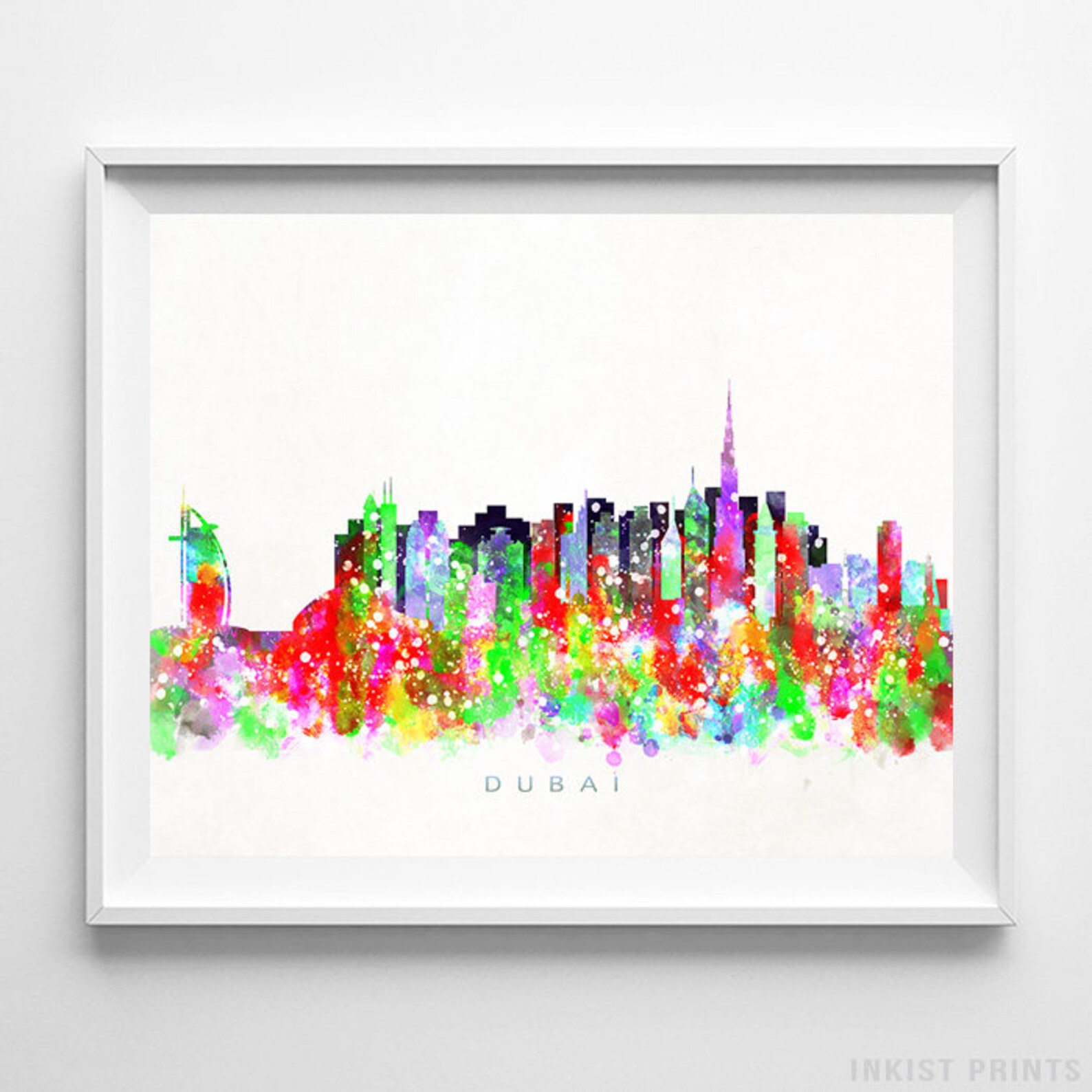Dubai Skyline Print UAE Print Dubai Poster Arab Cityscape - Etsy