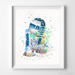 R2D2 Print, R2D2 Poster, R2D2 Art, Star Wars Gift, Star Wars Poster ...