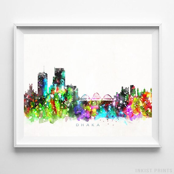 Art & Collectibles Digital Prints Prints Dhaka Skyline Color Photo ...