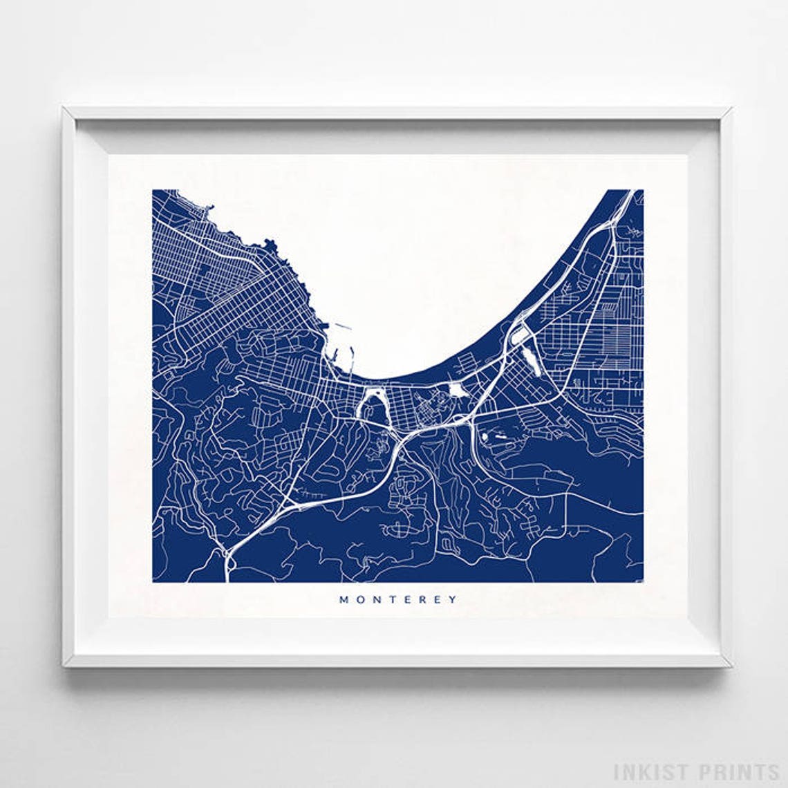 Monterey Map California Print Monterey Poster California | Etsy