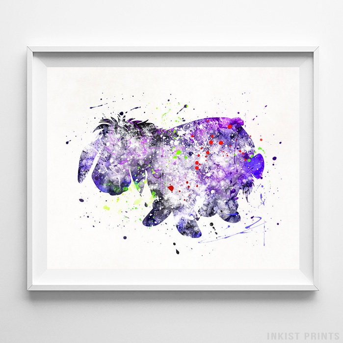 Eeyore Print Pooh Watercolor Art Disney Poster Winnie the - Etsy