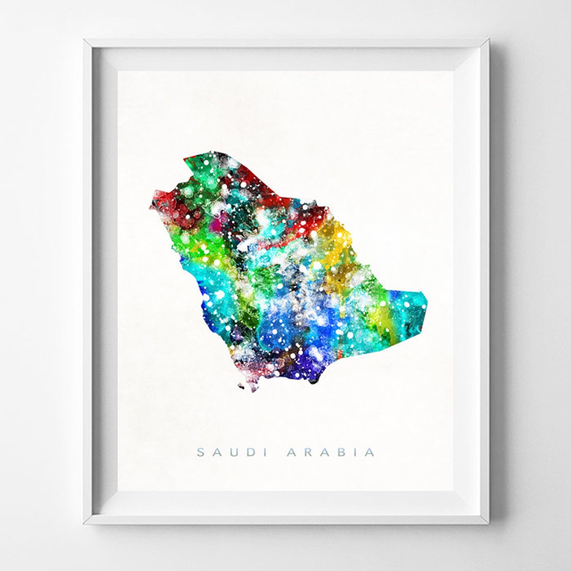 Saudi Arabia Map Print Riyadh Print Saudi Arabia Poster - Etsy