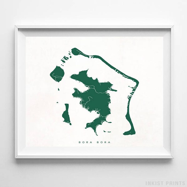 Bora Bora Map - Etsy