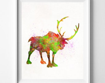 Sven Frozen 8x10 In. to 12x16 In. Fine Art Print Glicee - Etsy