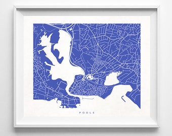 Poole United Kingdom City Map Art Print Many Colours - Etsy