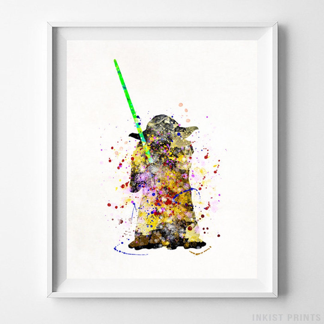 Yoda Print, Yoda Poster, Star Wars Poster, Yoda Art, Star Wars Gift ...