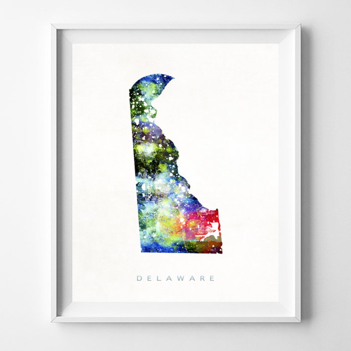 Delaware Map Dover Print Delaware Poster Dover Map Map - Etsy