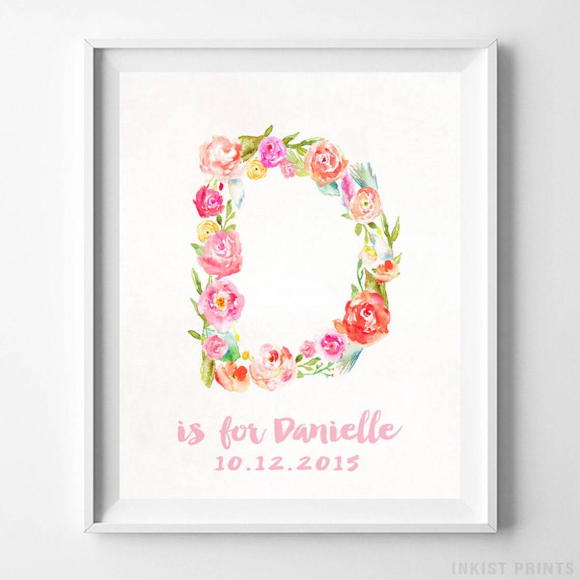 Nursery Wall Decor Custom Name Initial Poster Decor Idea - Etsy