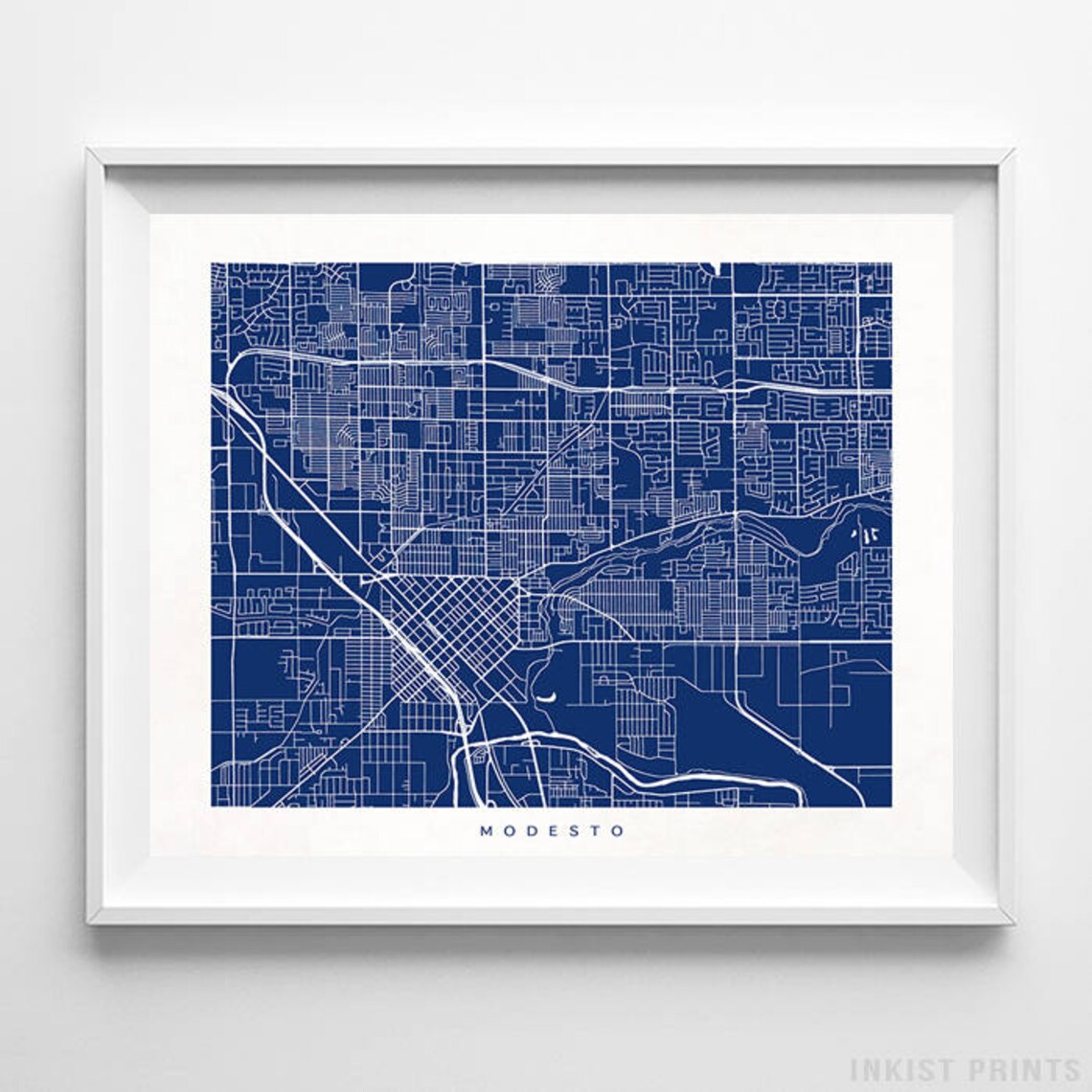 Modesto Map California Print Modesto Poster California - Etsy