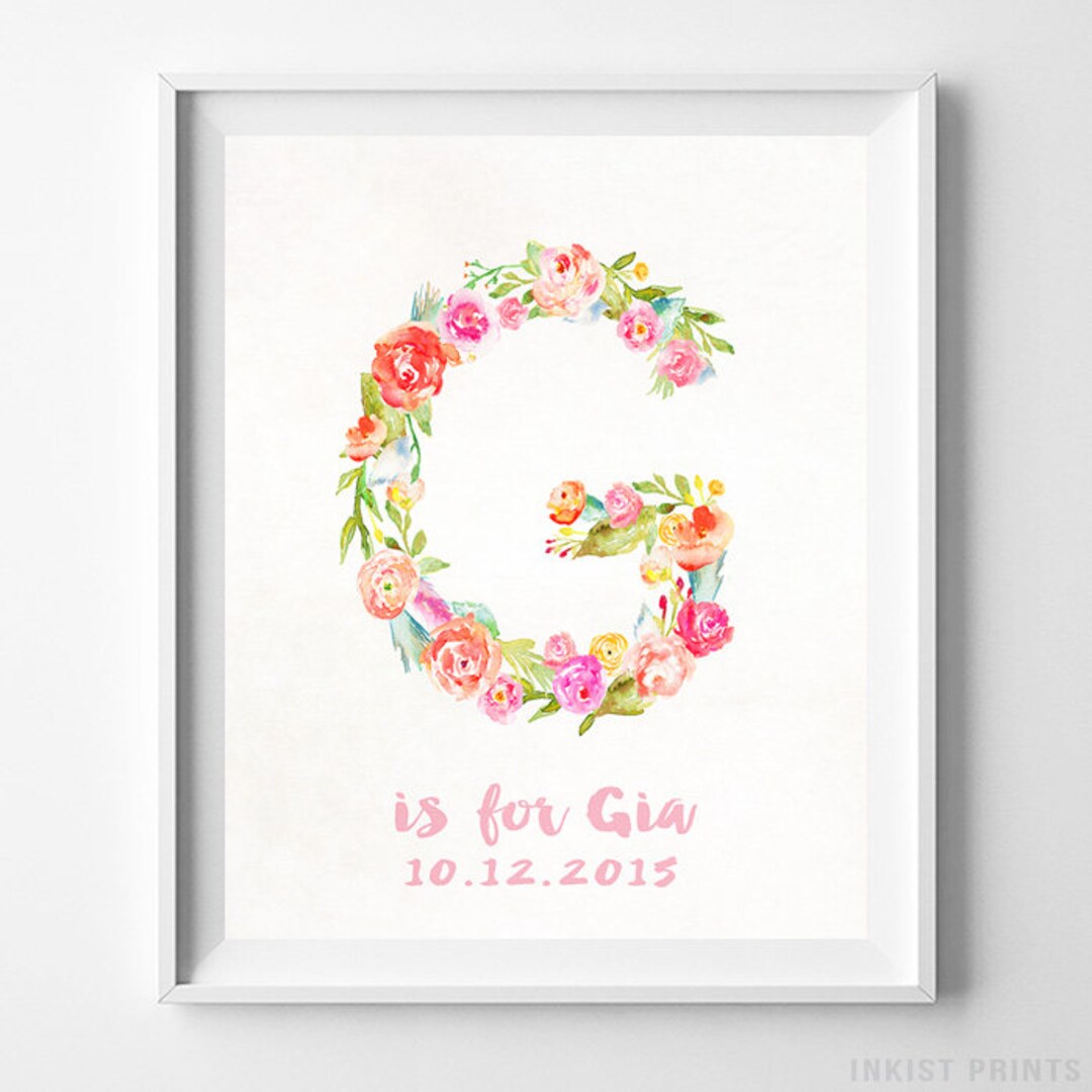 Alphabet Print Initials Custom Initial Print Alphabet - Etsy