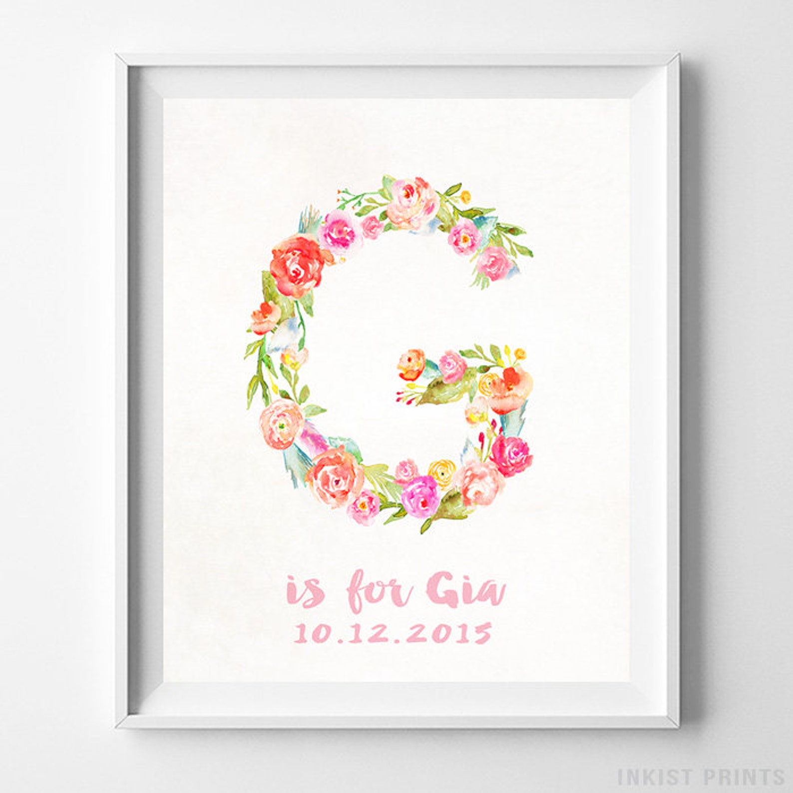 Alphabet Print Initials Custom Initial Print Alphabet - Etsy