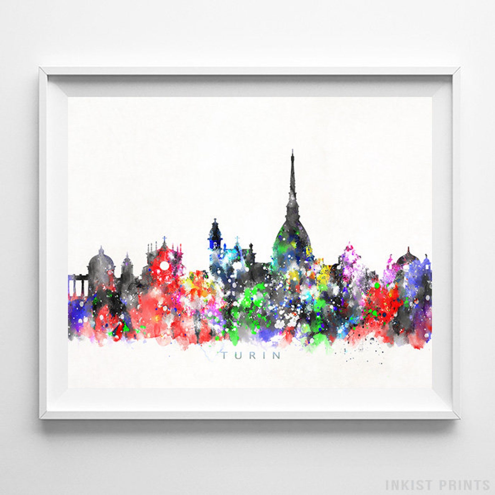 Turin Skyline Print Italy Print Turin Poster Italian - Etsy