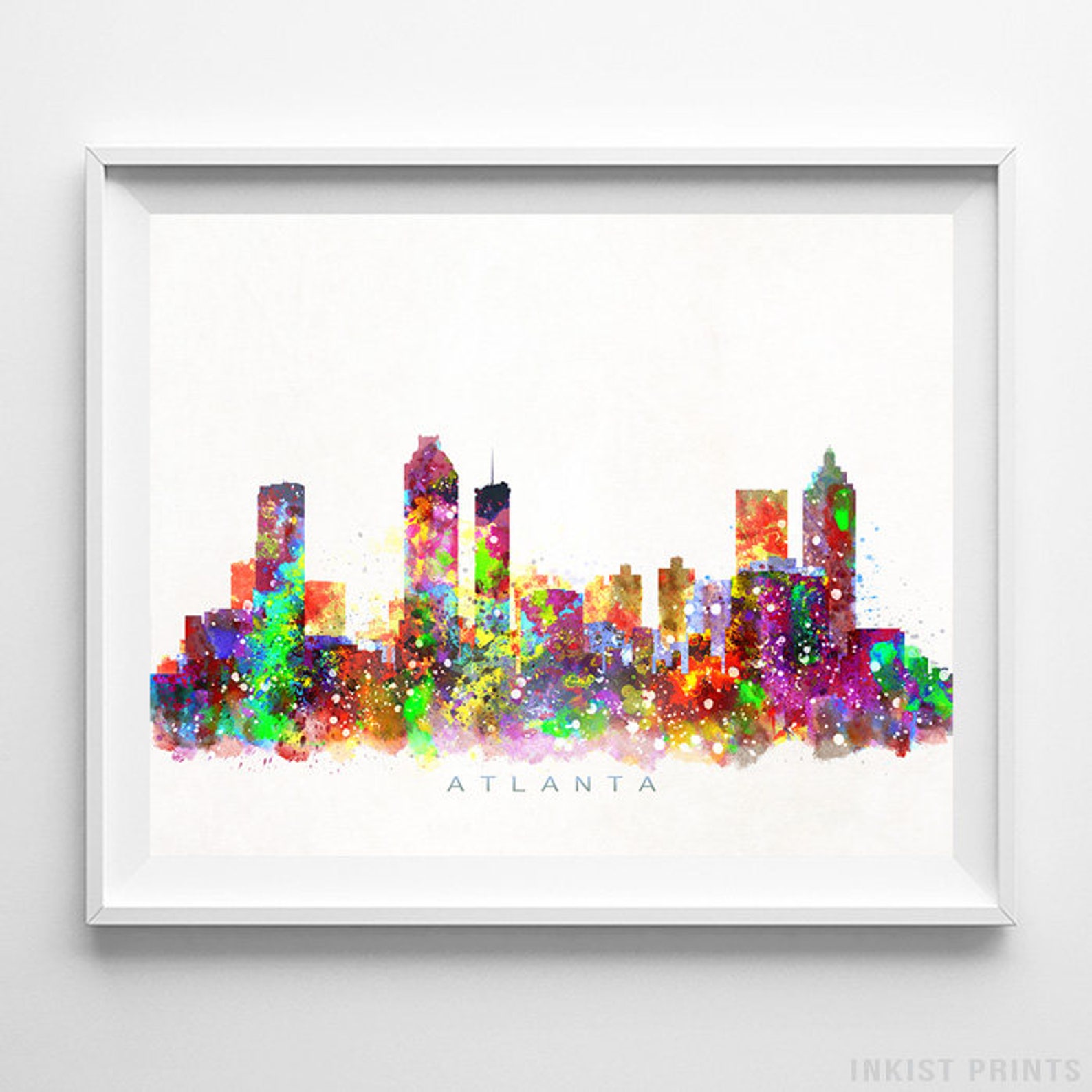 Atlanta Skyline Print Atlanta Poster Georgia Wall Art - Etsy