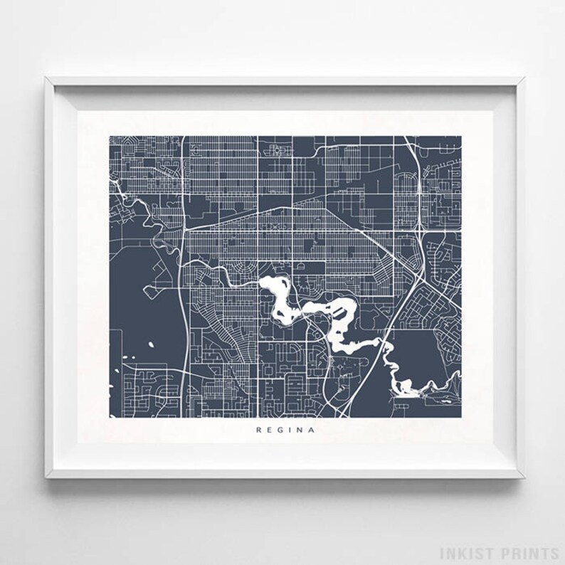 Regina Map Canada Print Regina Poster Canada Art Arty - Etsy