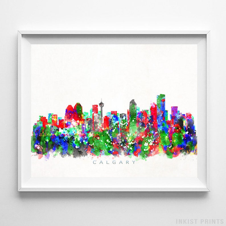 Calgary Skyline Print Alberta Print Canada Poster - Etsy