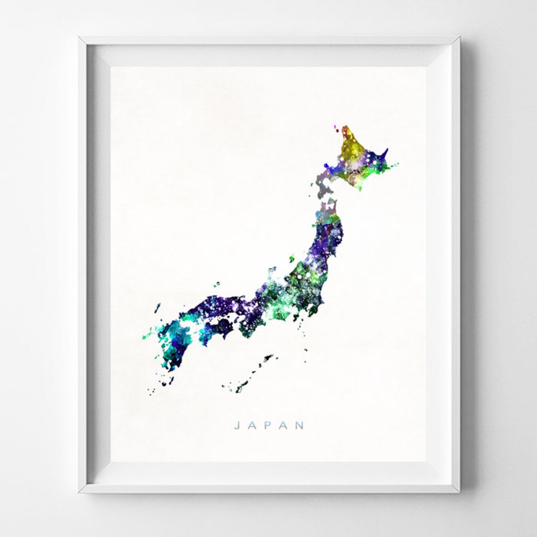 Japan Map Print, Tokyo Print, Osaka Poster, Tokyo Map, Watercolor Map ...