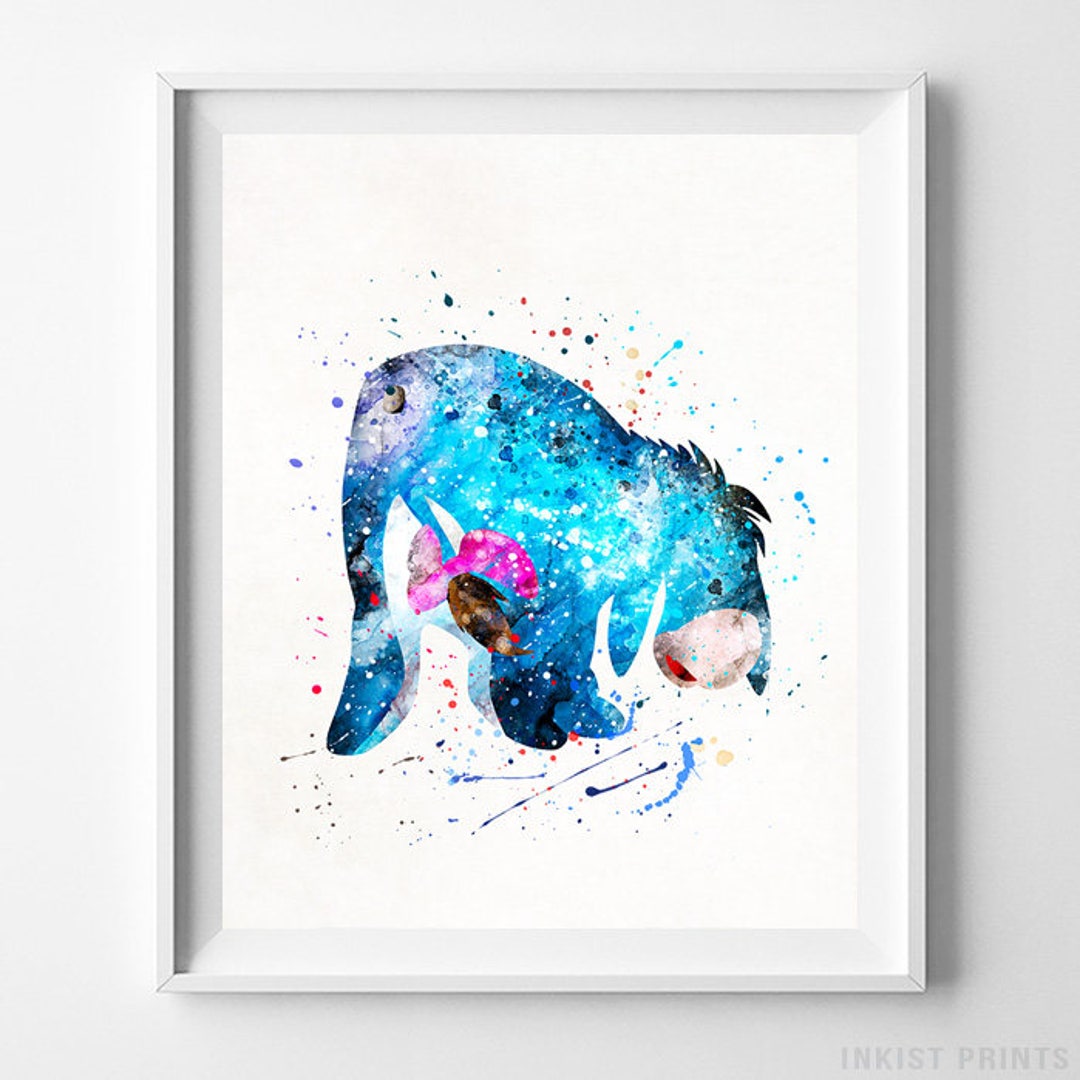 Disney Kunstwerk, Eeyore Poster, Eeyore Aquarell, Disney Poster, Winnie ...