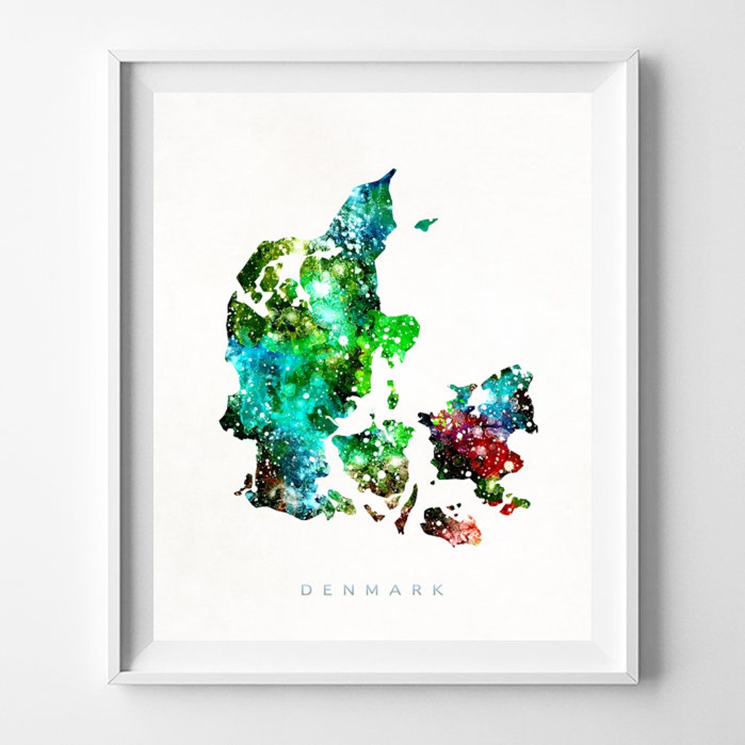 Denmark Map Print, Copenhagen Art, Denmark Poster, Copenhagen Map ...