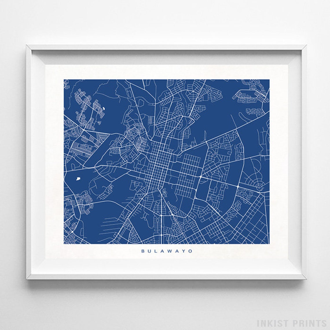 Bulawayo Street Map Zimbabwe Poster Hometown Print Modern - Etsy