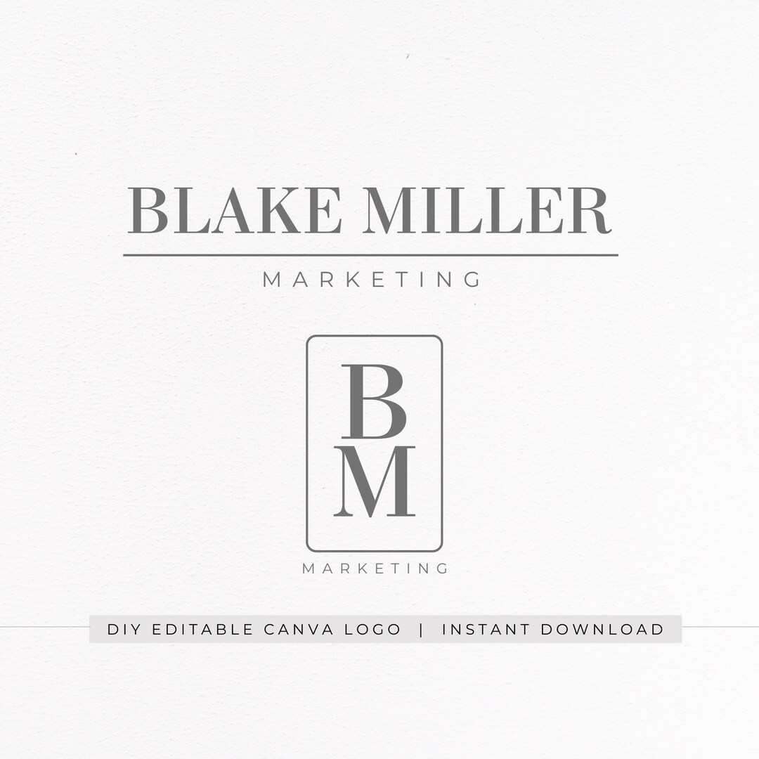 Editable Logo | Logo Design | DIY Logo | Canva Template Logo | Premade ...