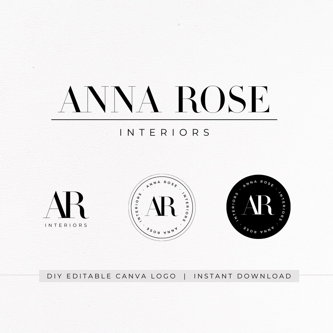 Editable Logo | Logo Design | DIY Logo | Canva Template Logo | Premade ...