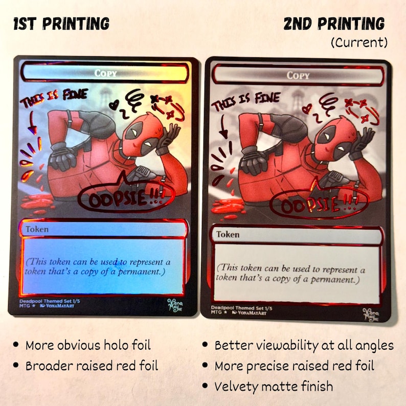 5pc Deadpool Theme Pack for MTG - MATTE With Raised Lettering - Etsy
