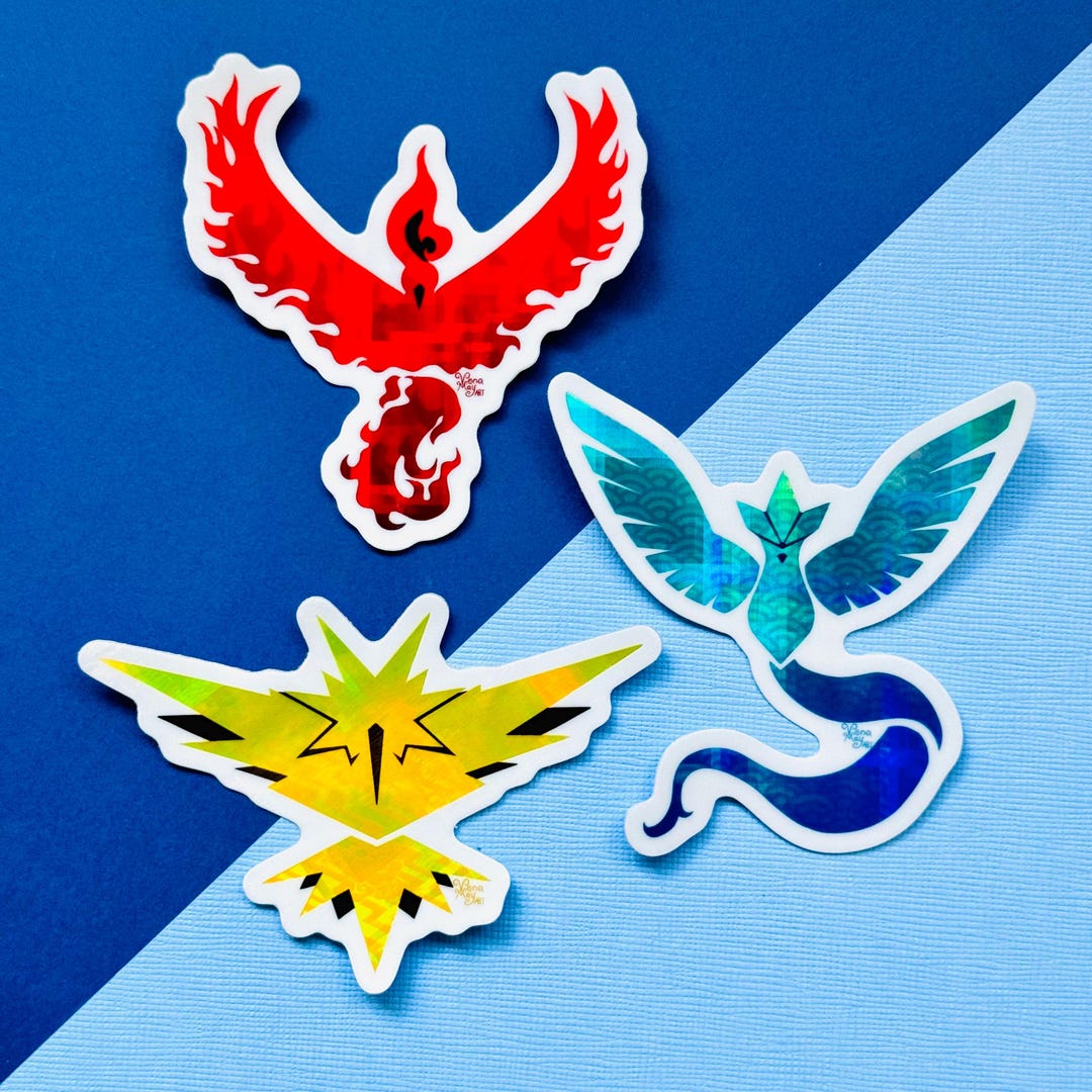 Pokémon Go Team Vinyl Stickers | Instinct Mystic Valor | Cute Gift Idea ...