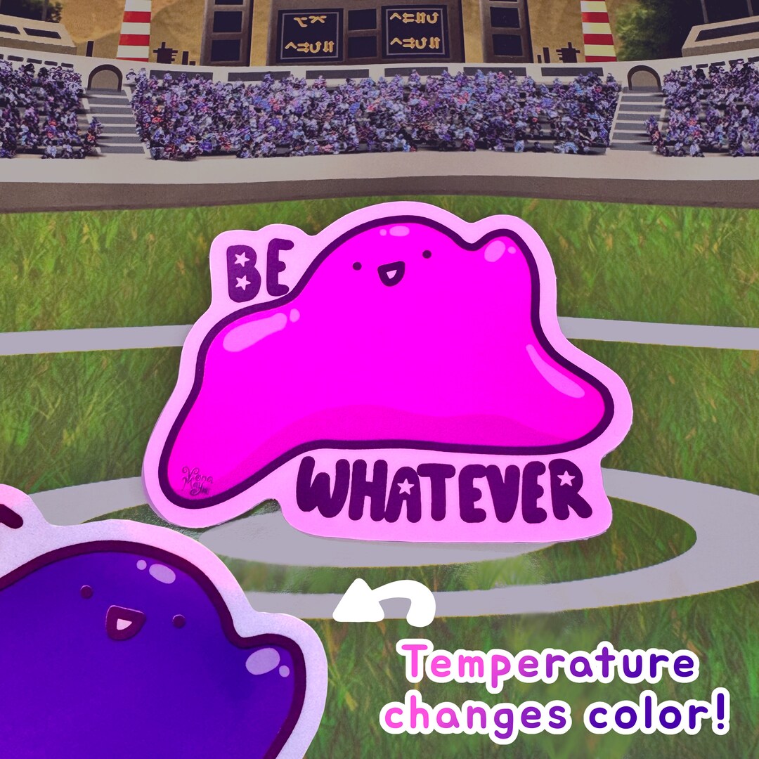 COLOR MORHPING Ditto be Whatever Sticker Pokémon Vinyl Waterproof - Etsy