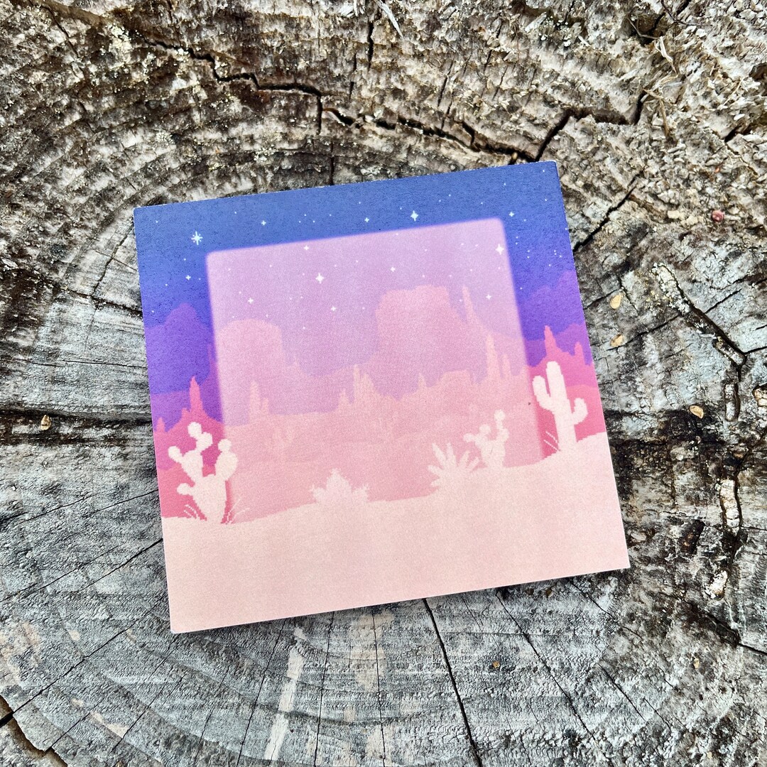 Desert Night Sticky Note Pad Pixel Art Post It Notes - Etsy