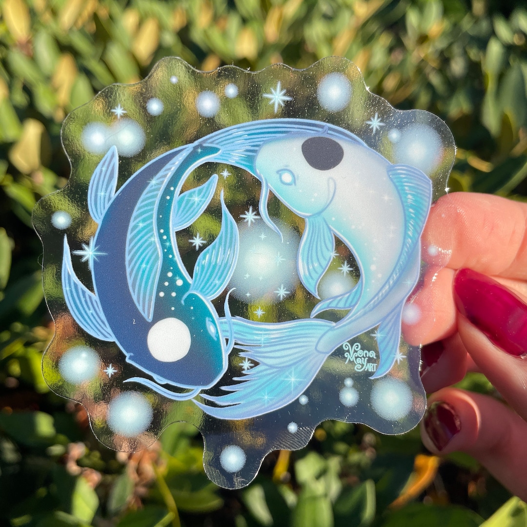 Yin Yang Koi Fish CLEAR Vinyl Sticker || ATLA || Waterproof - Etsy
