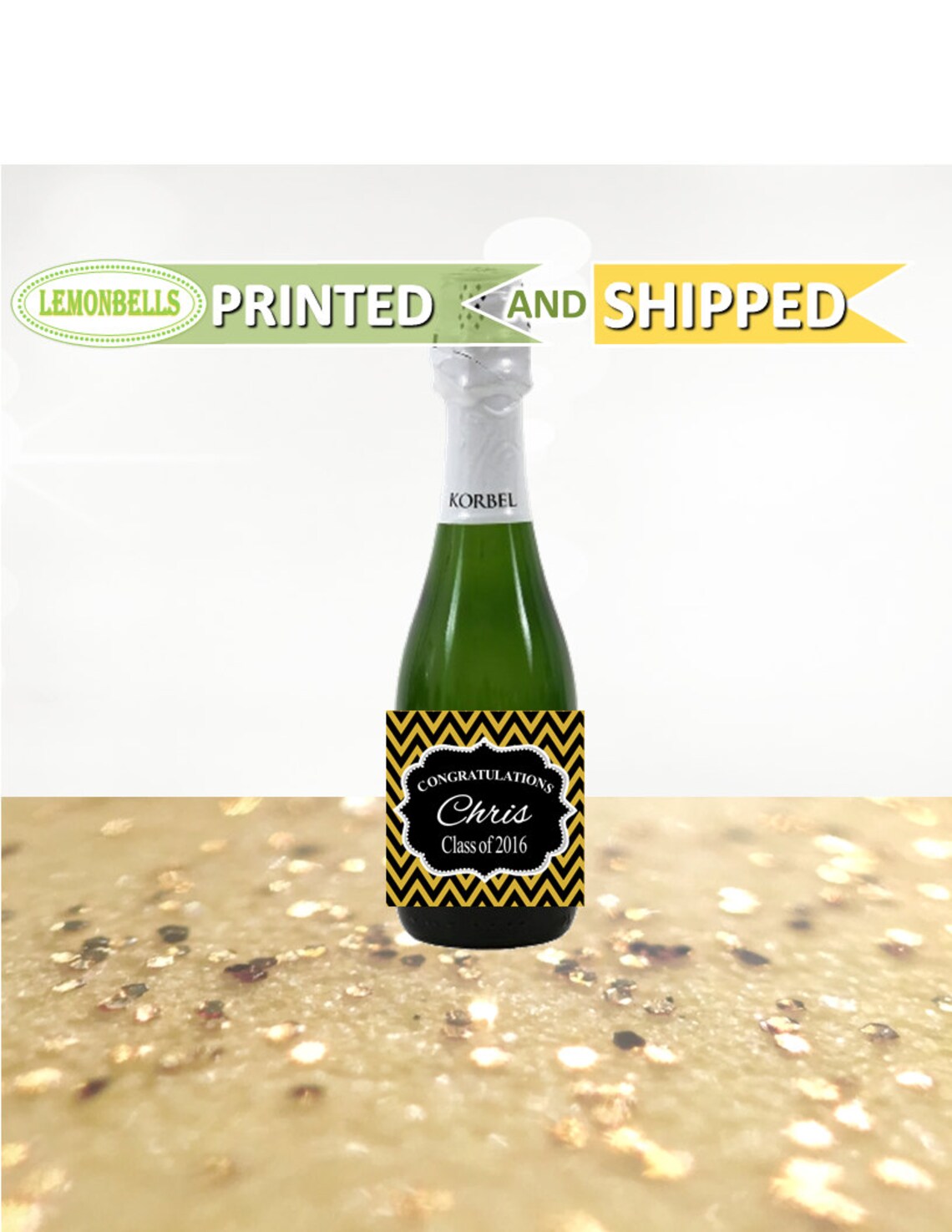 Graduation Mini Champagne Bottle Labels Graduation | Etsy