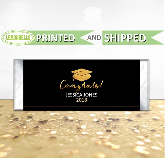 Printed Graduation Candy Wrapper Graduation Candy Bar | Etsy