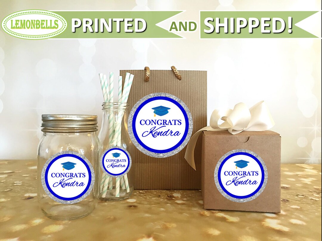 Graduation Party Favor Stickers - Graduation Goody Bag Stickers ...