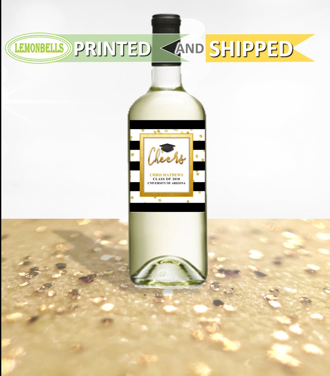 Graduation Wine Label, Graduation Gift, Graduation Labels, Graduation ...