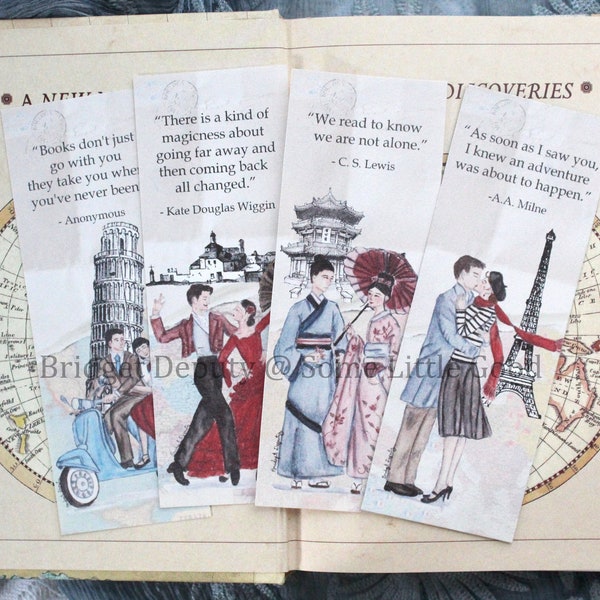 Travel Bookmark - Etsy