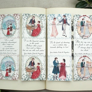 Jane Austen Holiday Bookmarks, Pride and Prejudice Book Mark, Book Club ...