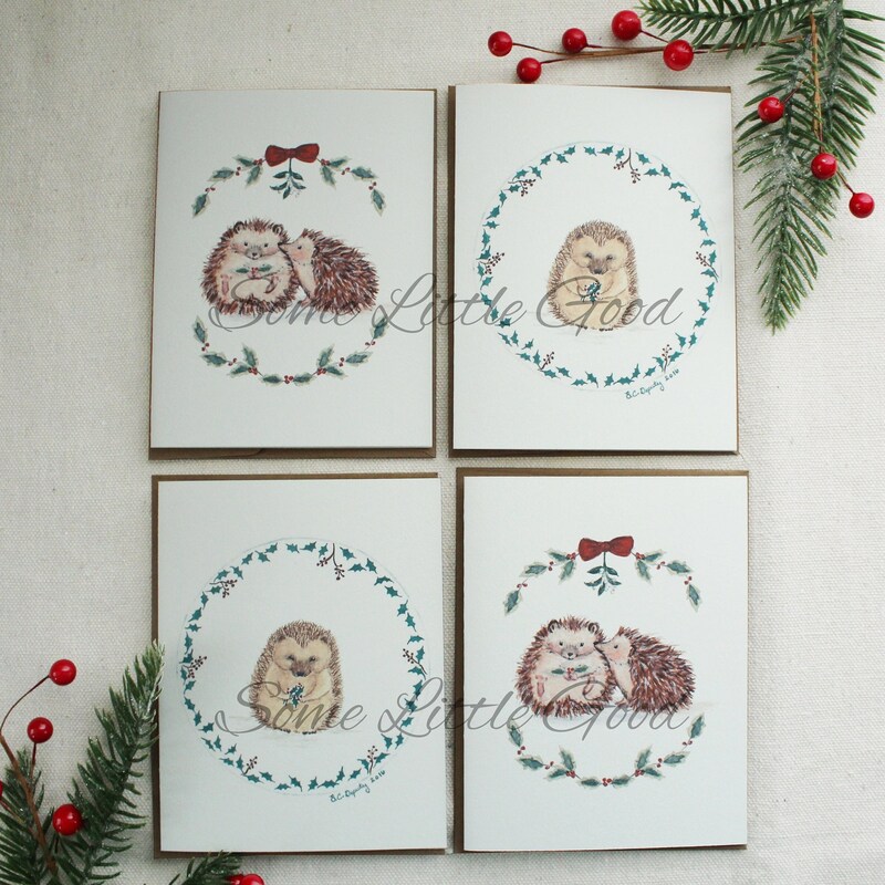 Hedgehog Cards - Etsy