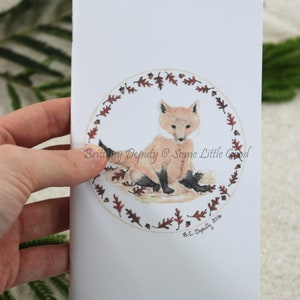 Watercolor Fox Journal, Woodland Animal Notebook, Fox Gratitude Journal ...