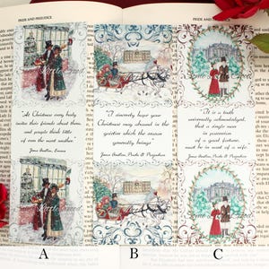 Pemberley Christmas Bookmarks, Pride and Prejudice Book Mark, Jane ...