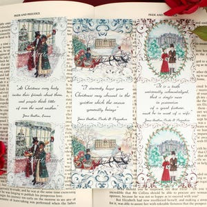 Pemberley Christmas Bookmarks, Pride and Prejudice Book Mark, Jane ...