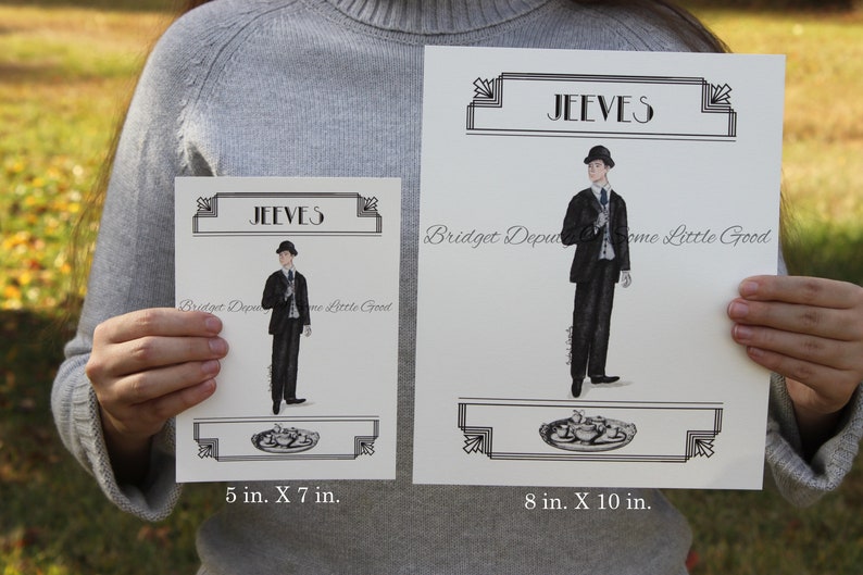 Jeeves Watercolor Art Print, Watercolor Jeeves and Wooster Art, P. G ...