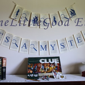 It's a Mystery Garland COMBO Set of Two Banners, Girl or Boy Detective ...