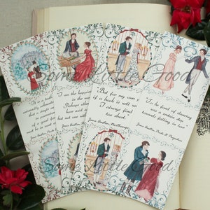 Jane Austen Holiday Bookmarks, Pride and Prejudice Book Mark, Book Club ...
