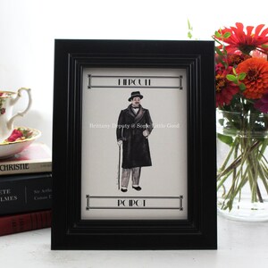Hercule Poirot Watercolor Art Print, Agatha Christie, Book Club Gift - Etsy